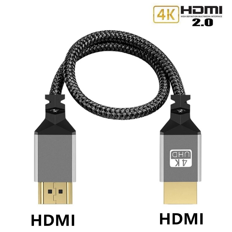 Нейлоновая оплетка 4K 60 Гц TPU HDMI 1080P Micro Mini-HDMI-совместимый удлинительный кабель для камеры PS3/4/5 проектор ТВ-приставка ноутбука