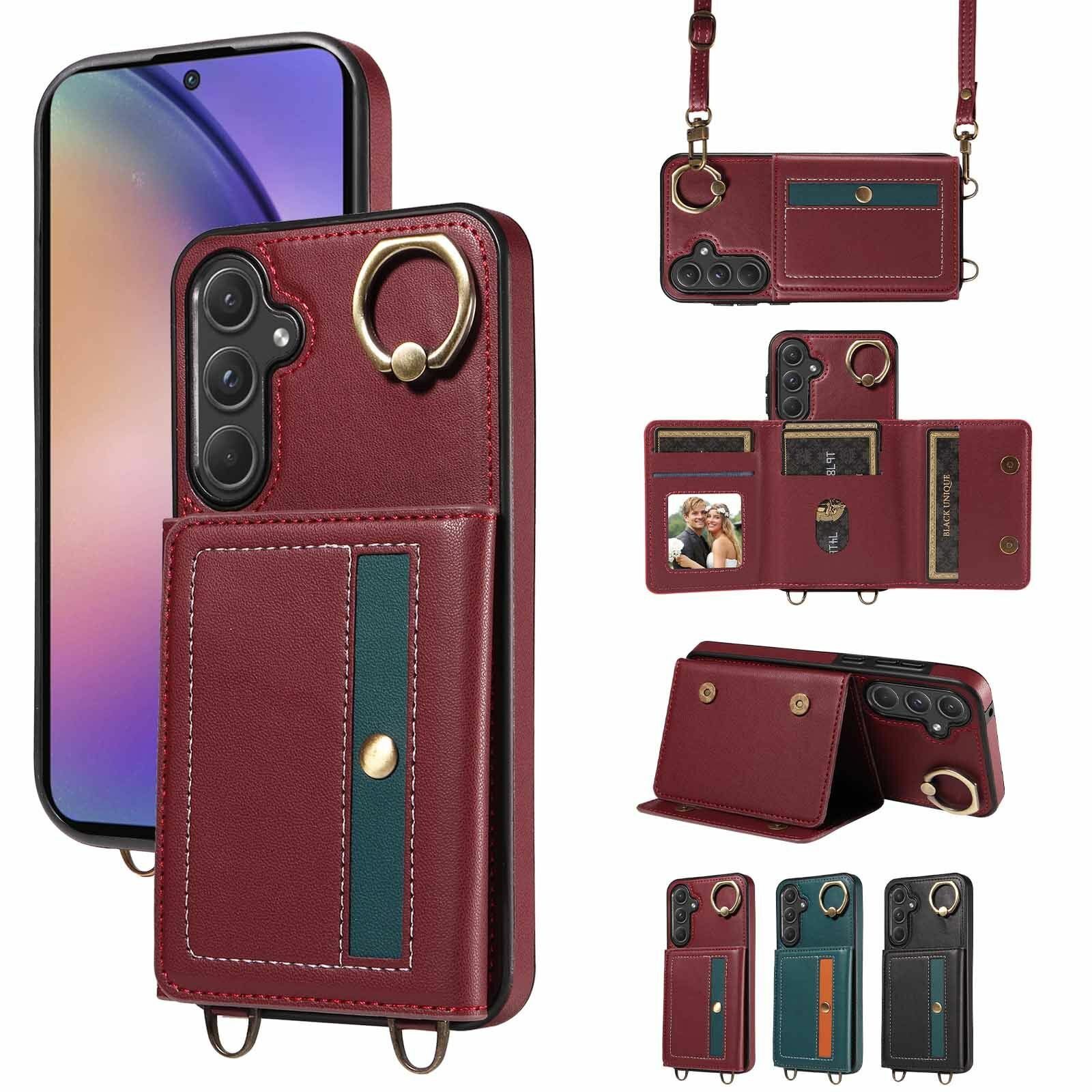 Чехол для Samsung Galaxy A55 5G /Самсунг Галакси А55(5Джи) с отделением для карты, Чехол-кошелек для Кожа высокого качества