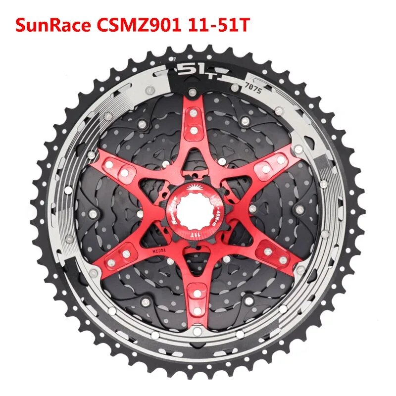 SunRace CSMZ901 12-скоростная кассета 11-51T черная Черный, black