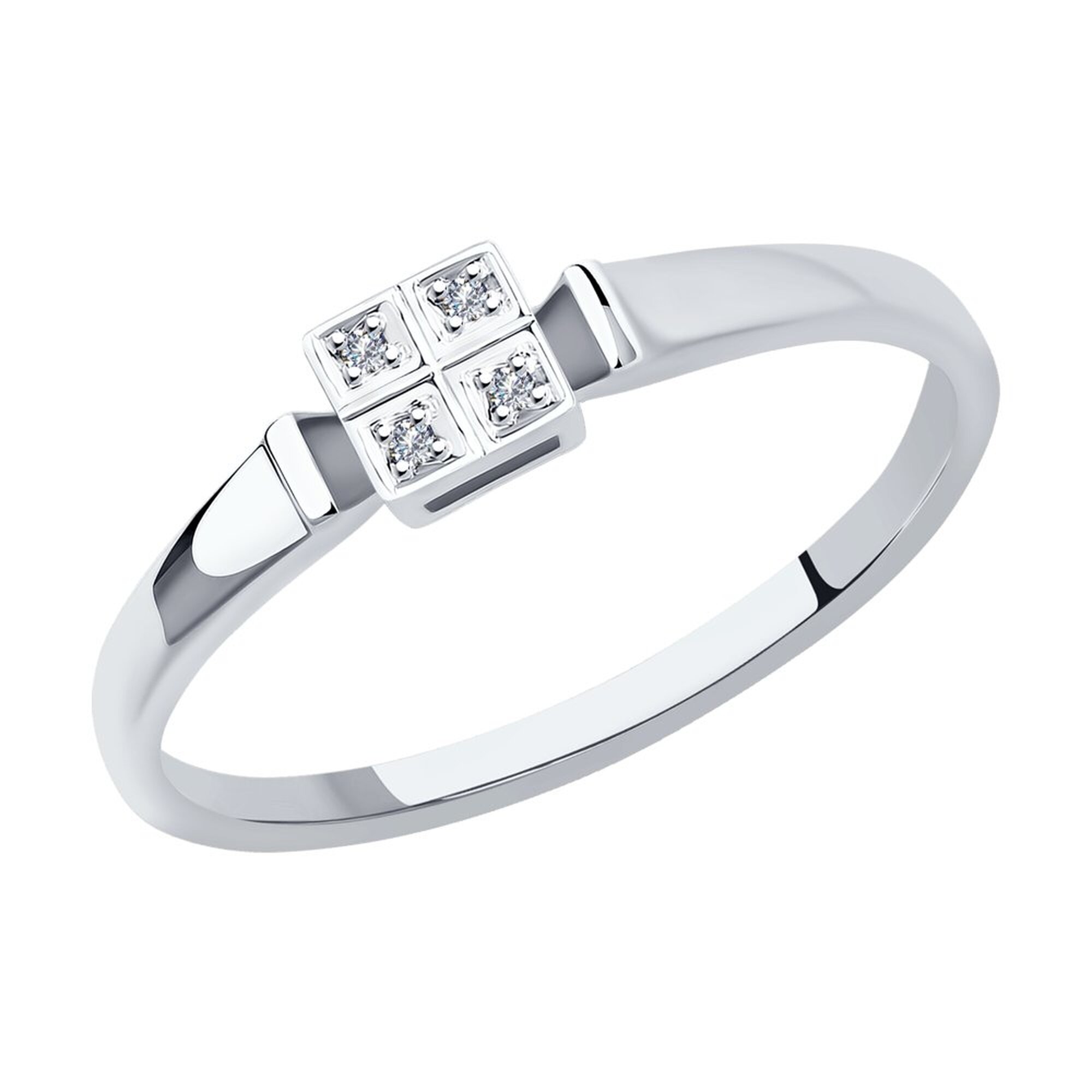 Кольцо, белое золото, 585 проба, бриллиант