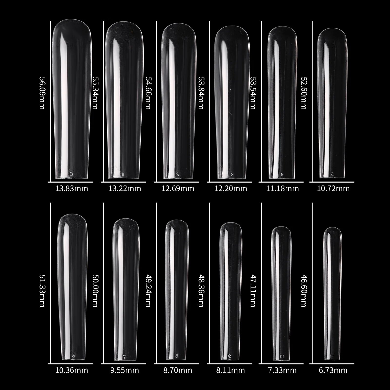MAFANAILS акриловые накладные ногти 120 шт. 3XL квадратные TD118-1