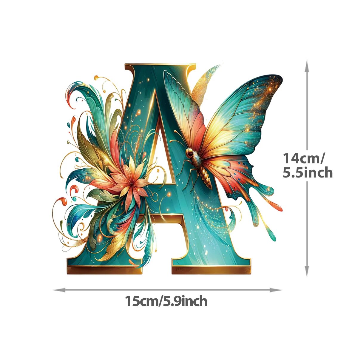 Термотрансферные нашивки с буквами-бабочками для одежды