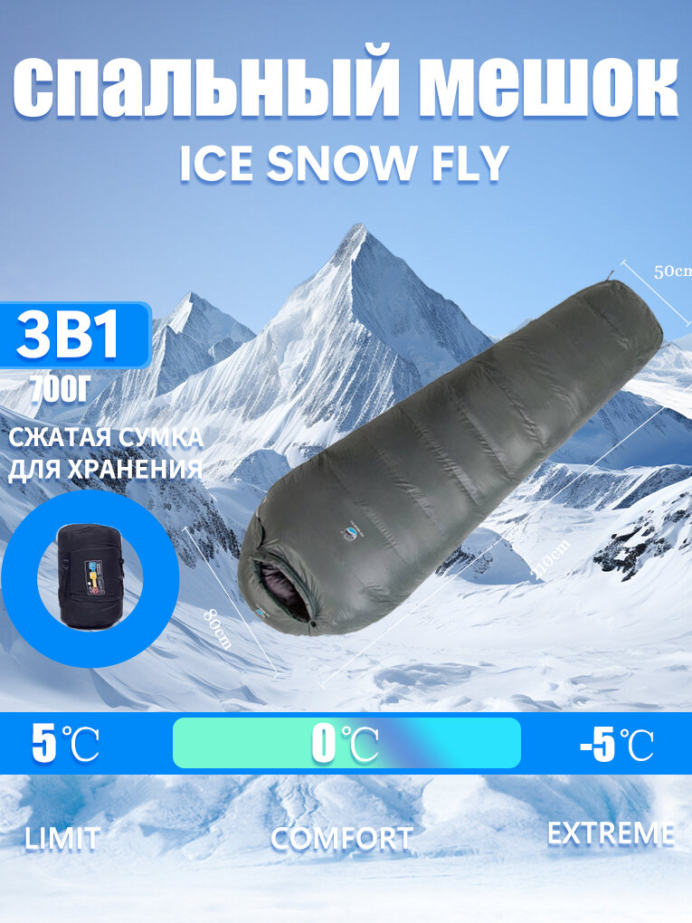 Спальный мешок # 1840130760 туристический, Туристические, Спальник, Пуховый