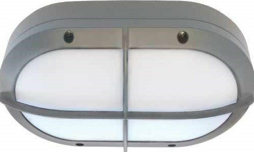 Ecola B4148S св-к матов. овал решет. серый алюм.2*GX53 IP65 215x135x65 FS53LSECS