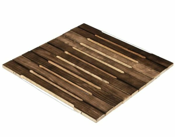 Коврик деревянный, обожжённая липа 34x34 см, "Банные штучки" в терм./1