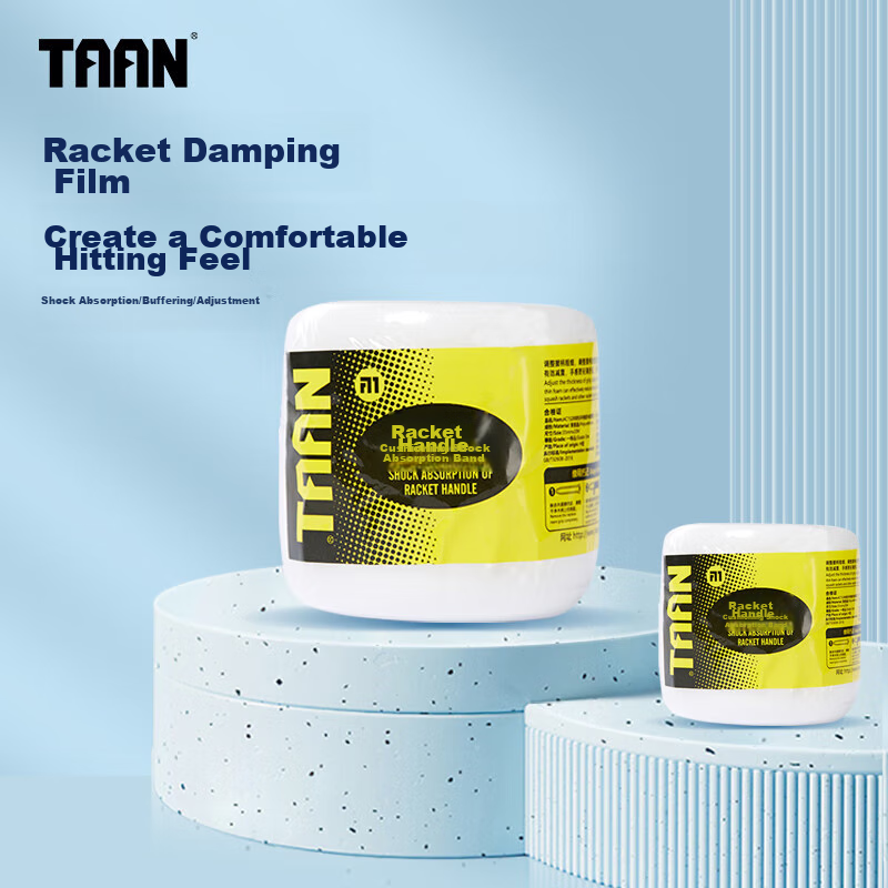 TAAN Badminton Racket Handle Shock-Absorbing Film, Tennis Racket Cushioning Film, Hand Grip Base Film, White, 2-Pack
