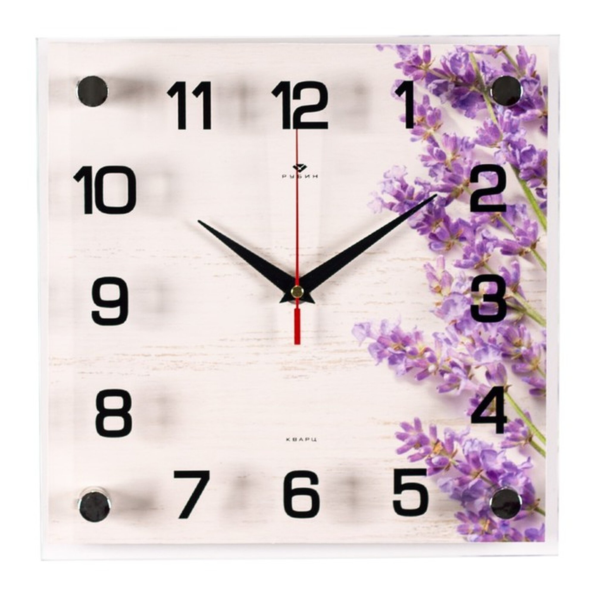Часы настенные, интерьерные "Лаванда", бесшумные, 25 х 25 см 10655227