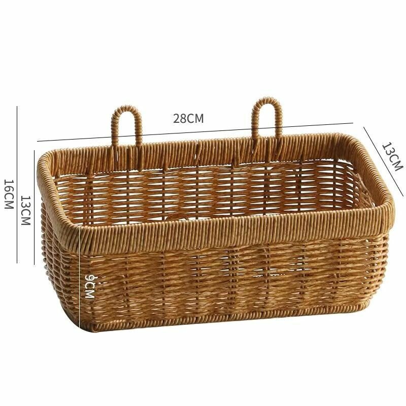 Корзина для хранения ручной работы с ручкой, подвесная организация, контейнер для кухни, организация фруктов и овощей