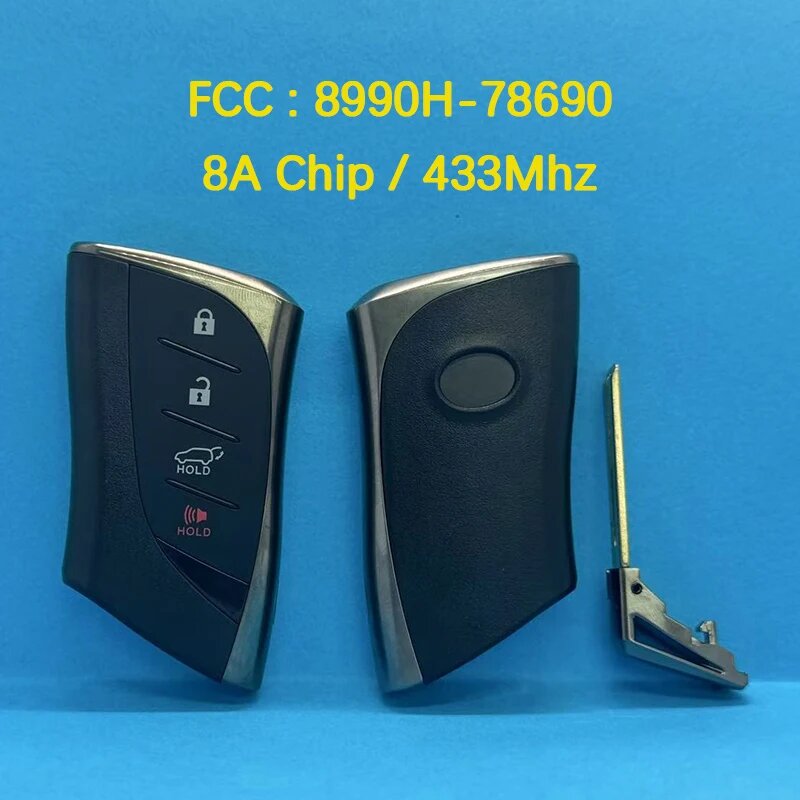 CN052062 Послепродажный 4-кнопочный смарт-ключ дистанционного управления FCC 8990H-78690 8A чип 433 МГц без ключа для Lexus NX450 2022+