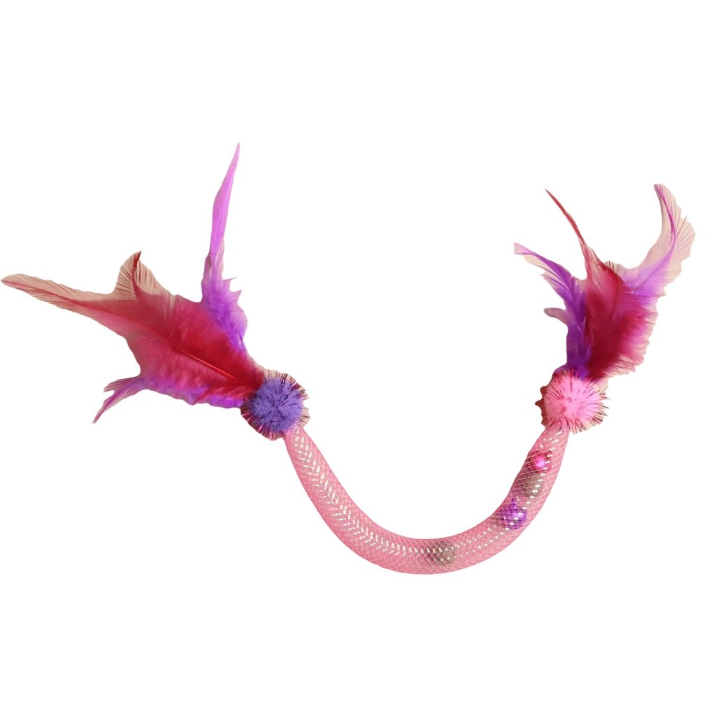 Товары для питомцев, Эластичный канат с мятным шариком для кошек - эластичная жевательная веревка фиолетовая, 1 шт