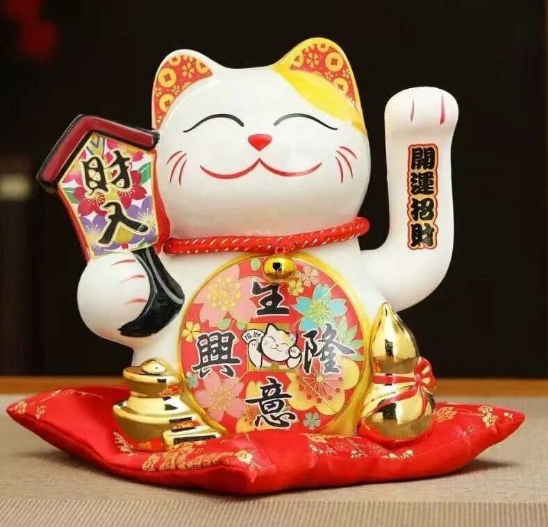 Декоративная фигурка-статуэтка . Денежный кот. Кот удачи, Удача со всех сторон