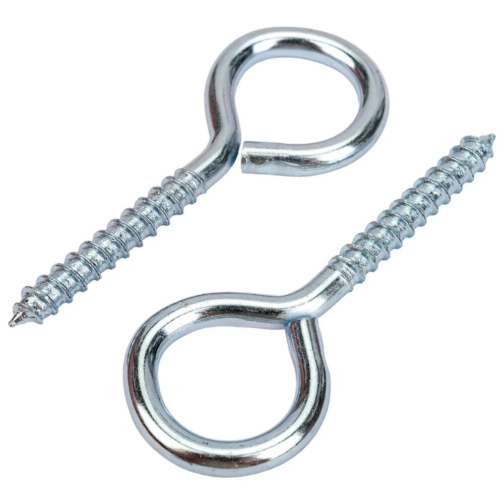 Шуруп-кольцо 8x80 стальной , оцинкованный "МастерБолтиков" ( 10 штук )