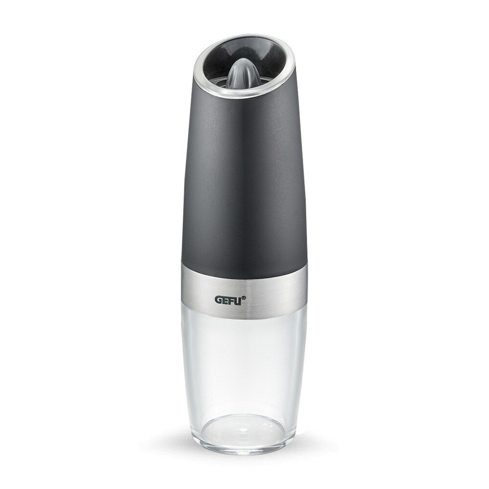 Мельница электрическая для соли и перца Giva, 20,2 см, нержавеющая сталь, пластик, черный 34619