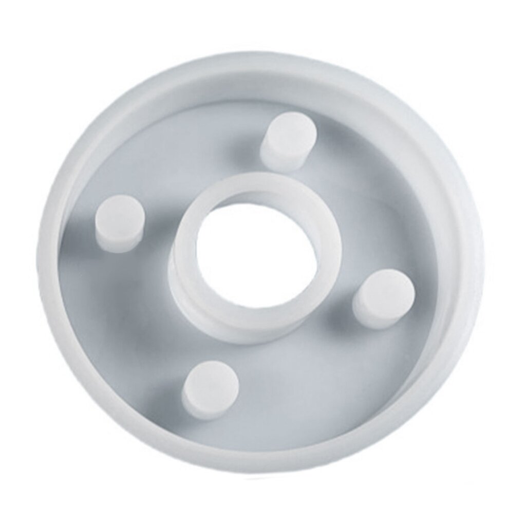 Круглый Подсвечник Формы Для 4-Луночного Столба Основание Свечи Формы для DIY Подсвечник Гипсовые Украшения Рождественский Подарок