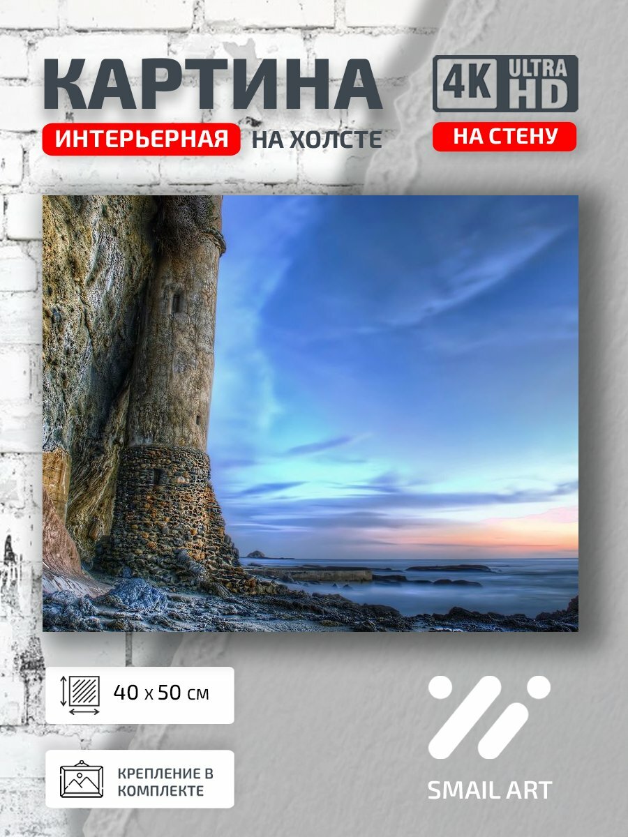 Картина на холсте интерьерная 40 на 50 на стену Стена City для офиса урбанистика интерьер