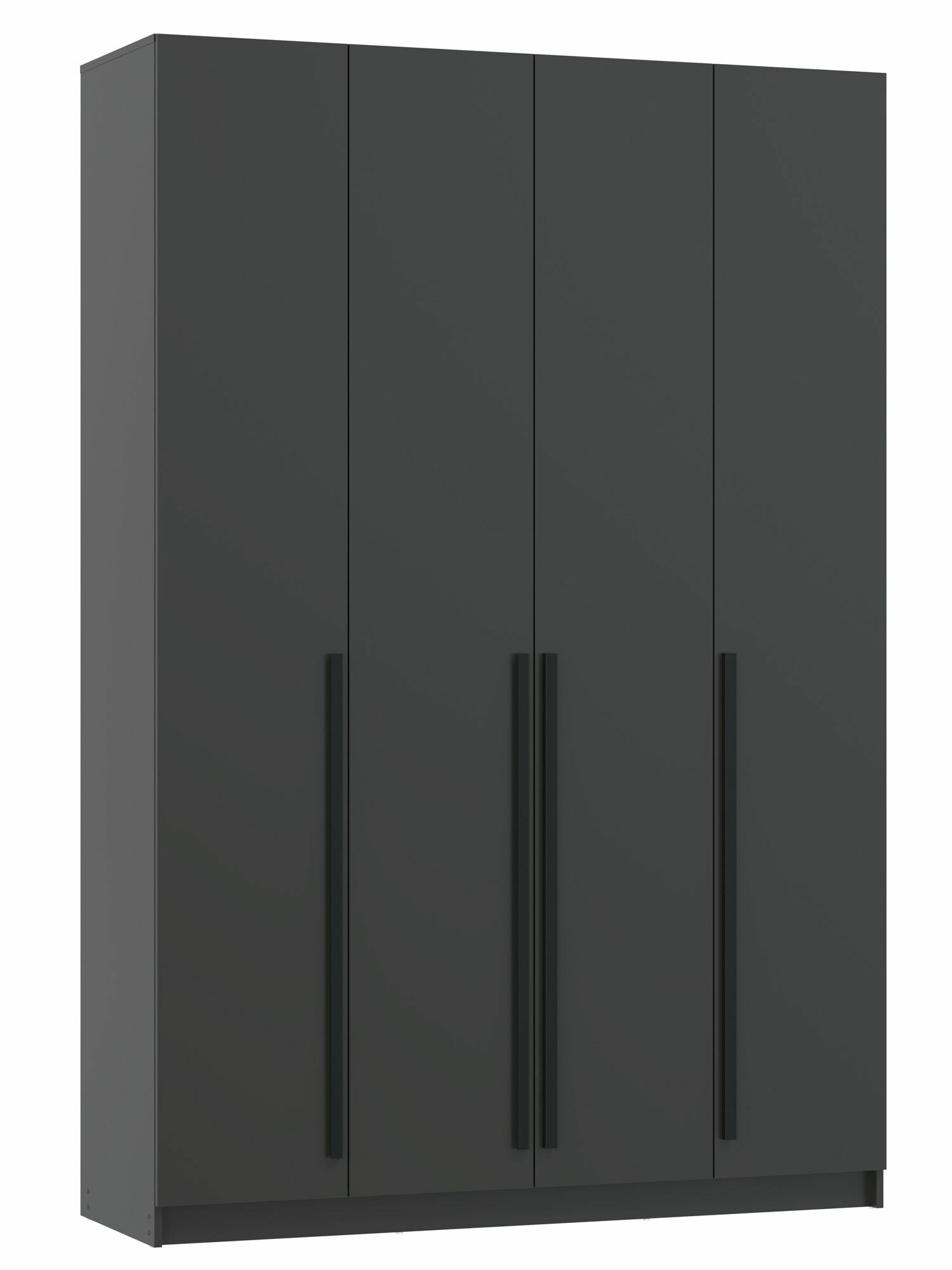 Шкаф для одежды Брандо (4-х дв.) ЛДСП диамант серый/графит, 2380х1600х526