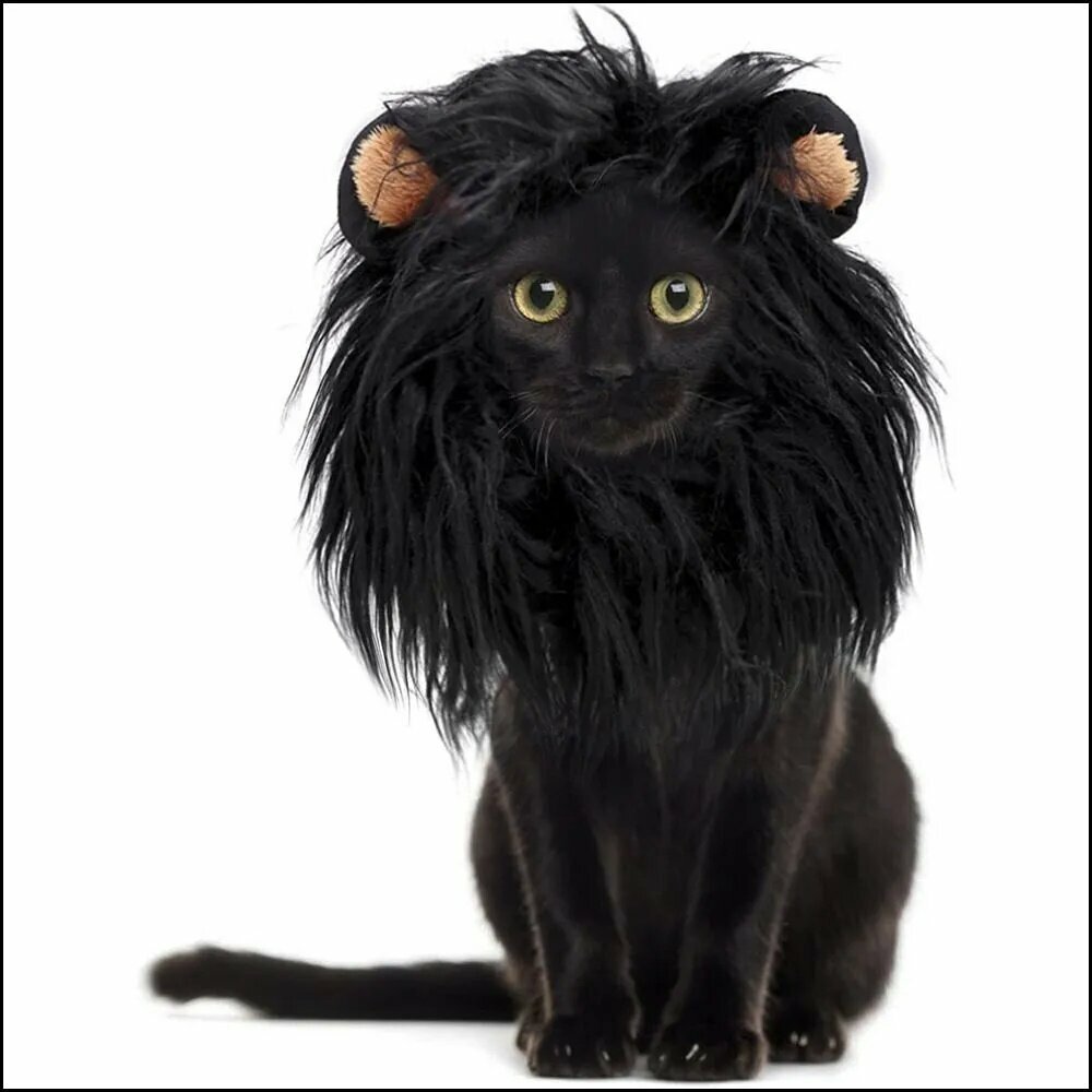 Львиная манка для кошек - смешной костюм для домашних животных на Хэллоуин и Рождество, пушистый аксессуар для одежды питомца