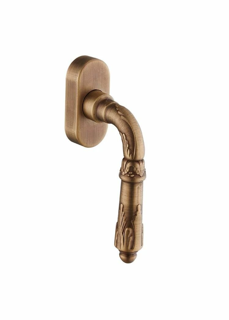 Винтажная латунная трехмерная рельефная ручка для дверей и окон, 43 мм, поворотная