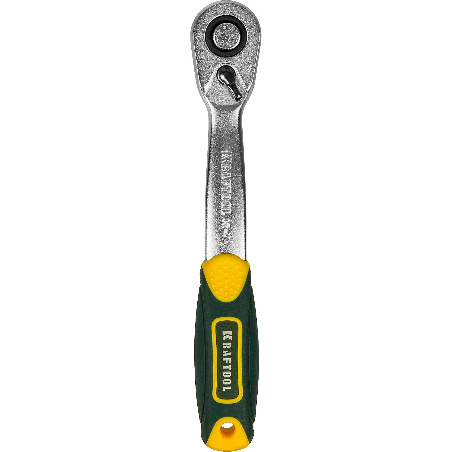 Ключ трещотка KRAFTOOL изогнутая, 72 зубца, присоединение 1/4”, серия Pro