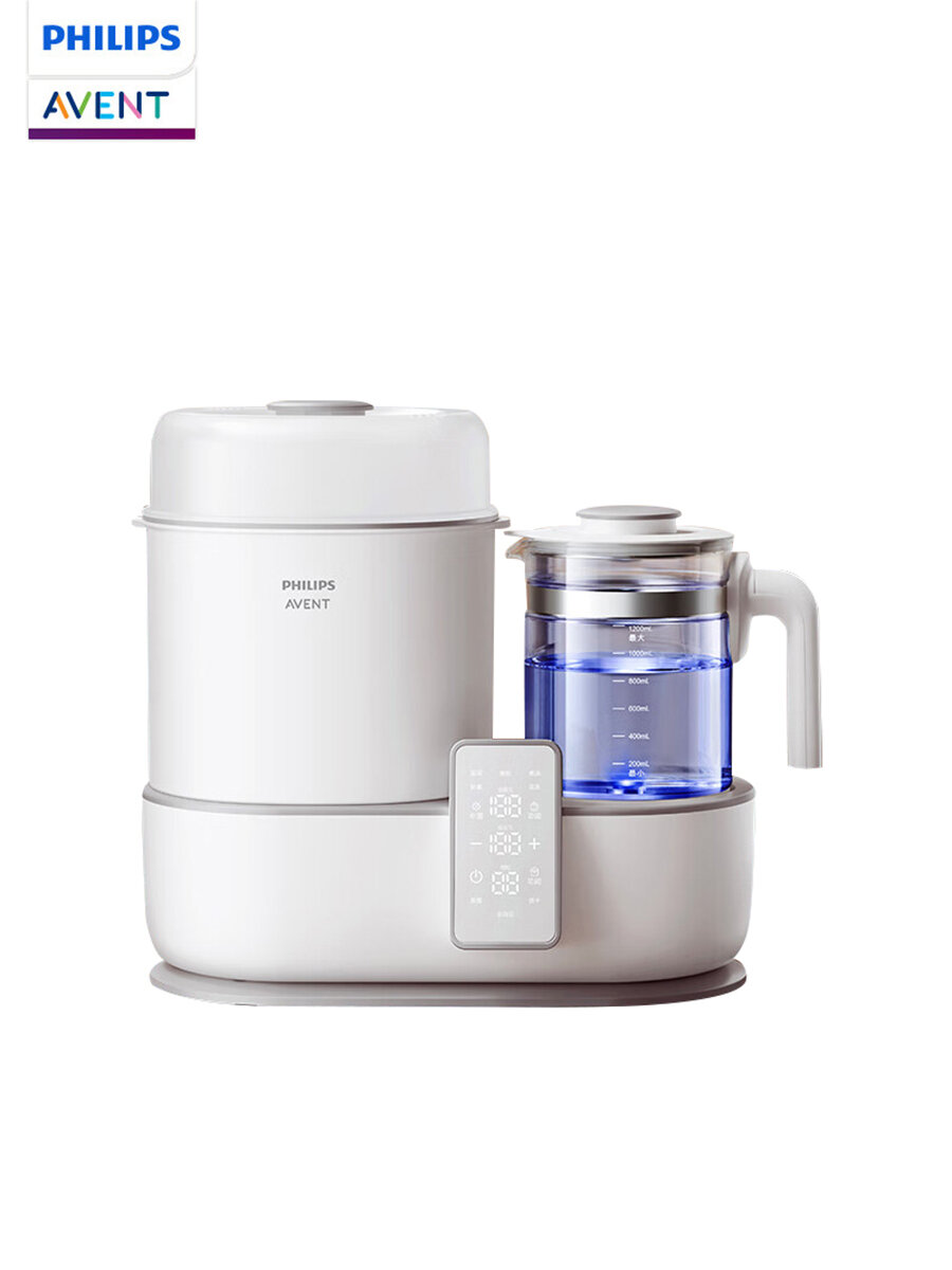 Стерилизатор многофункциональный Philips AVENT, Дезинфекция паром, С Термостатический чайник, ультрафиолетовая стерилизация