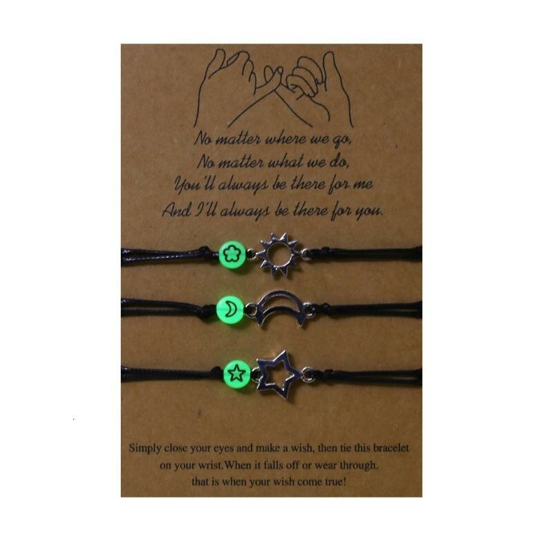 Браслет дружбы с подвесками «Солнце, Луна, Звёзды»