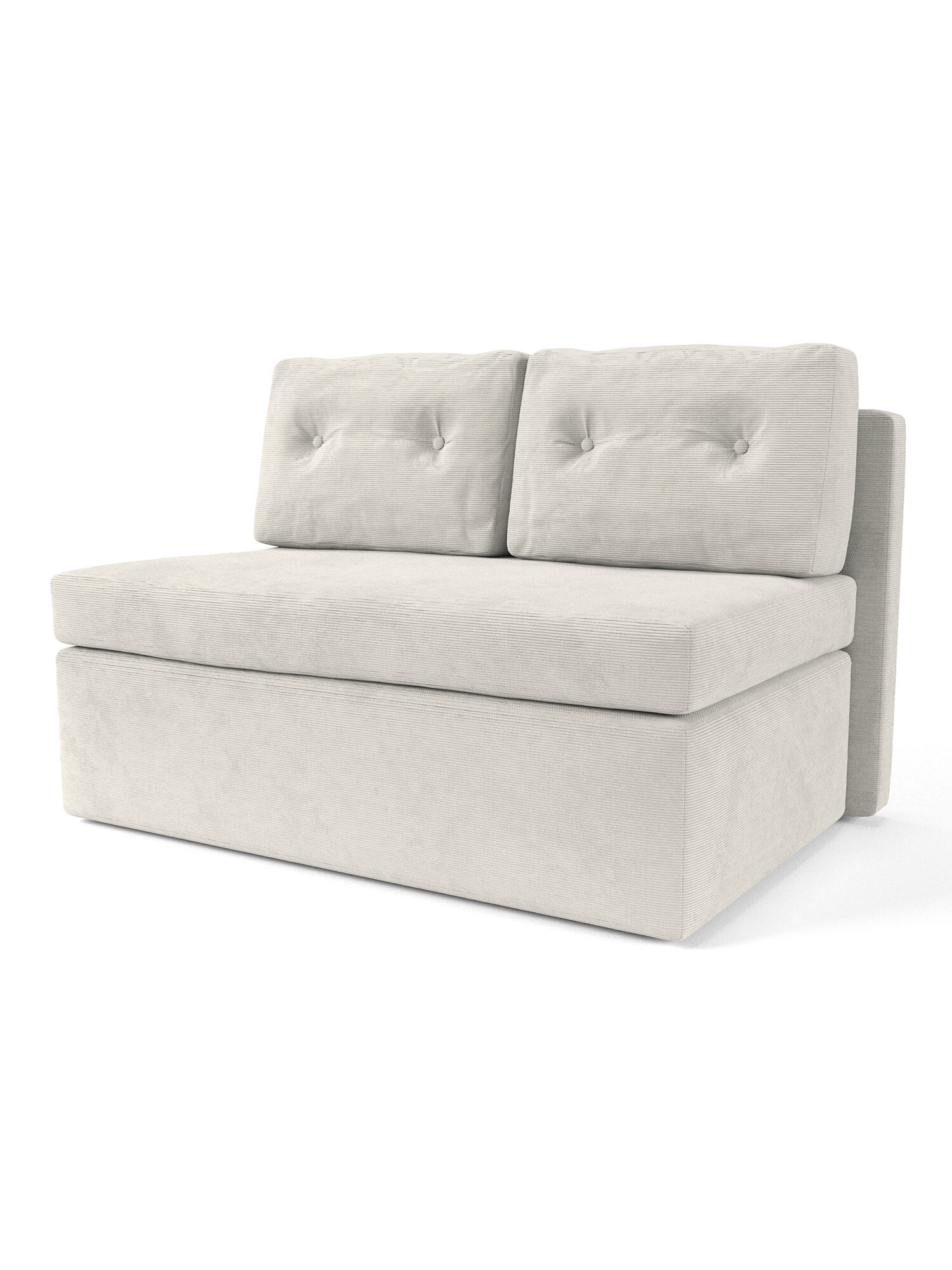 Диван кровать раскладной Soft Element Лукас Ivory, двухместный, в гостиную, велюр