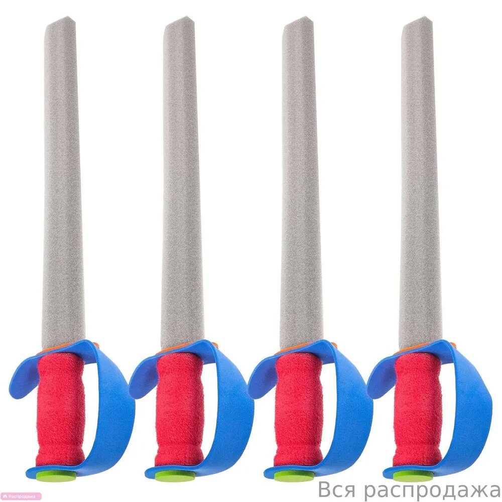 Игрушечные мечи из пены для креативных занятий и отдыха 4 штуки размер 54.00X9.00X4.50Cm