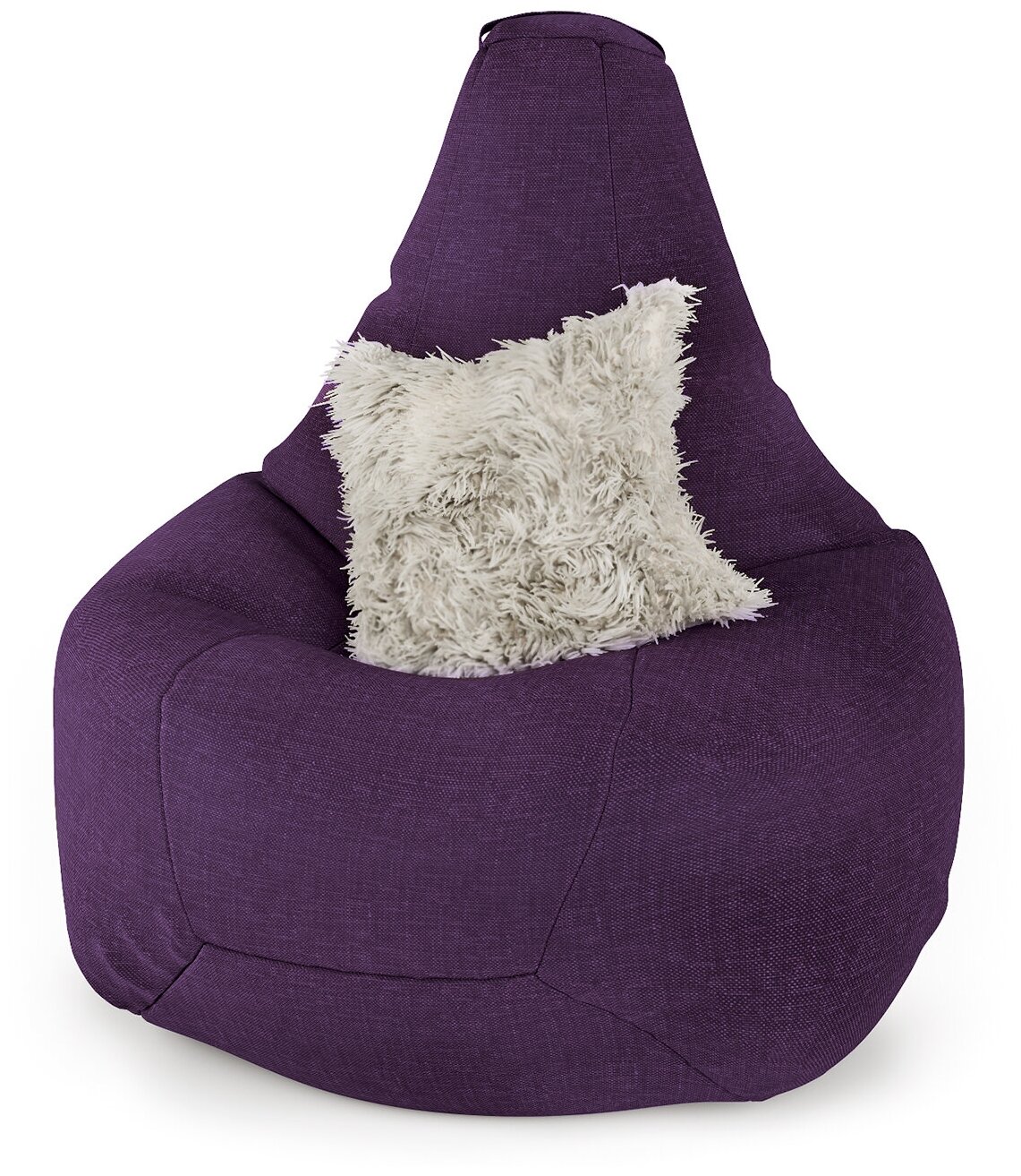 Кресло Груша Шарм-Дизайн рогожка фиолетовый