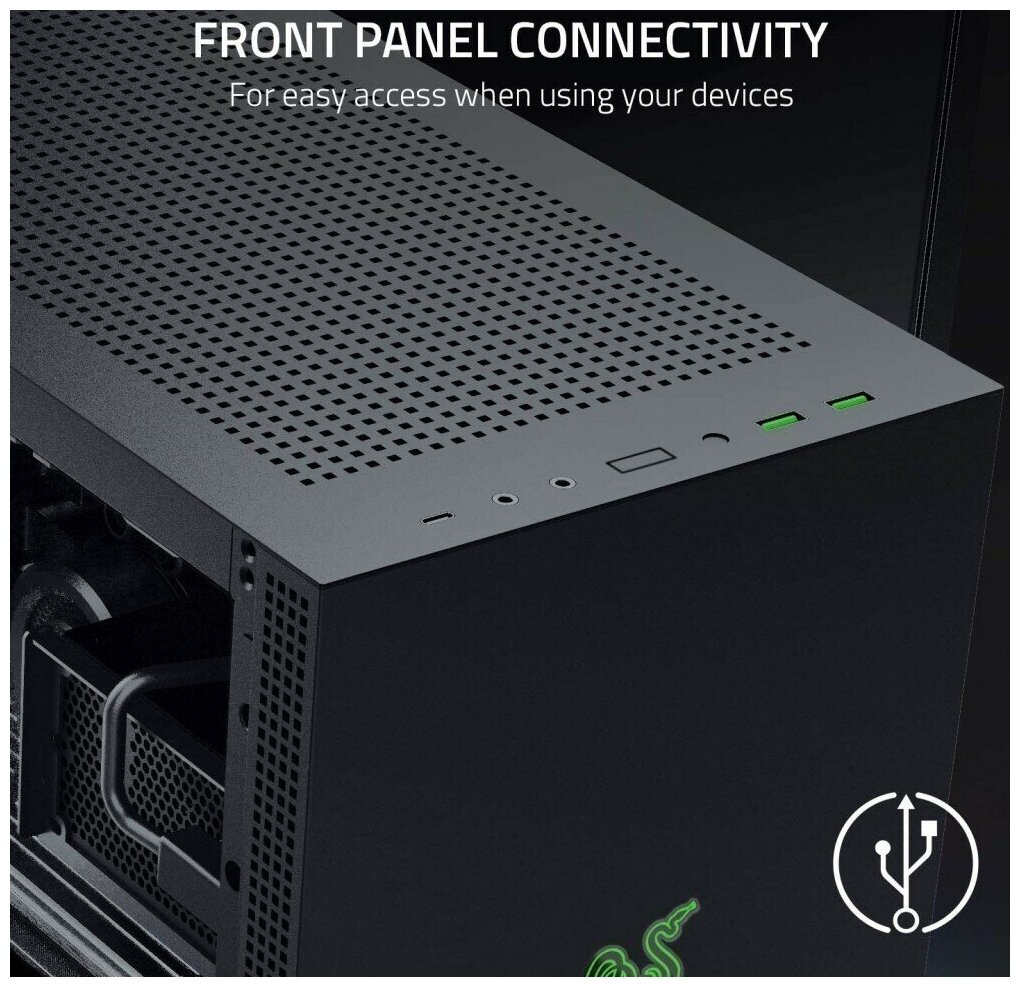 Корпус Razer Tomahawk M1 Mini-ITX, Mini-Tower, без БП, с окном ...