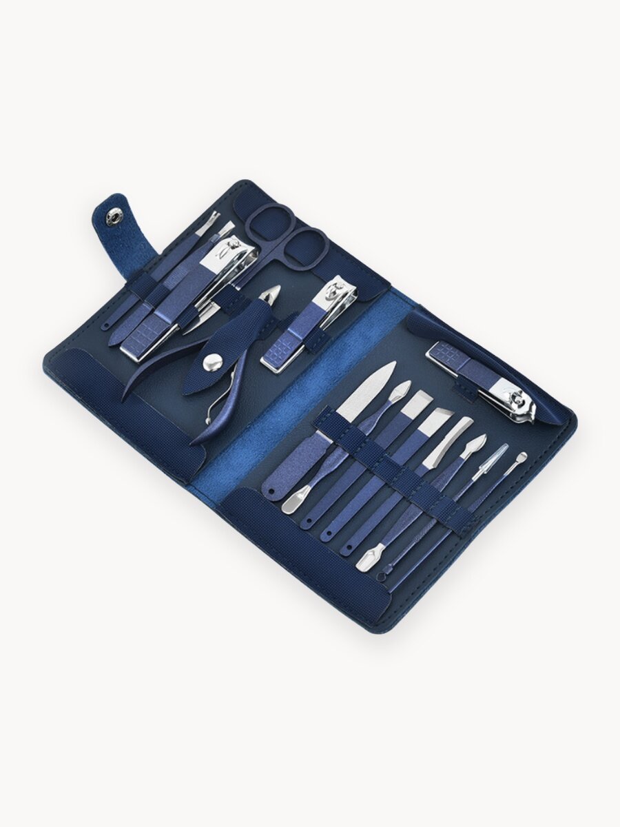 Профессиональный маникюрный набор из 15 предметов MyPads A156-949 для маникюра, педикюра, инструменты по уходу за лицом из высококачественной нер.