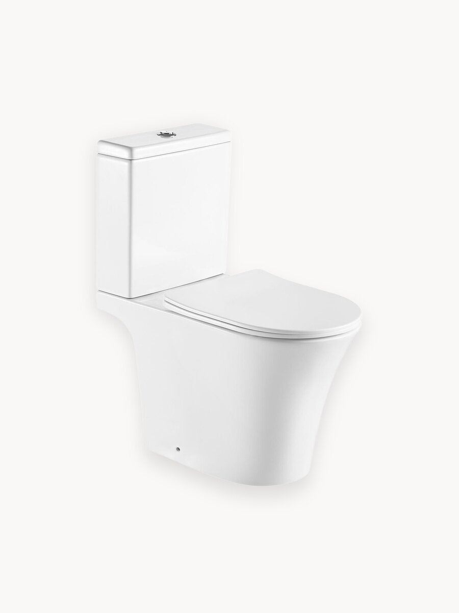 Унитаз напольный с бачком безободковый с быстросъемным сиденьем микролифт Azario Vois AZ-1343В