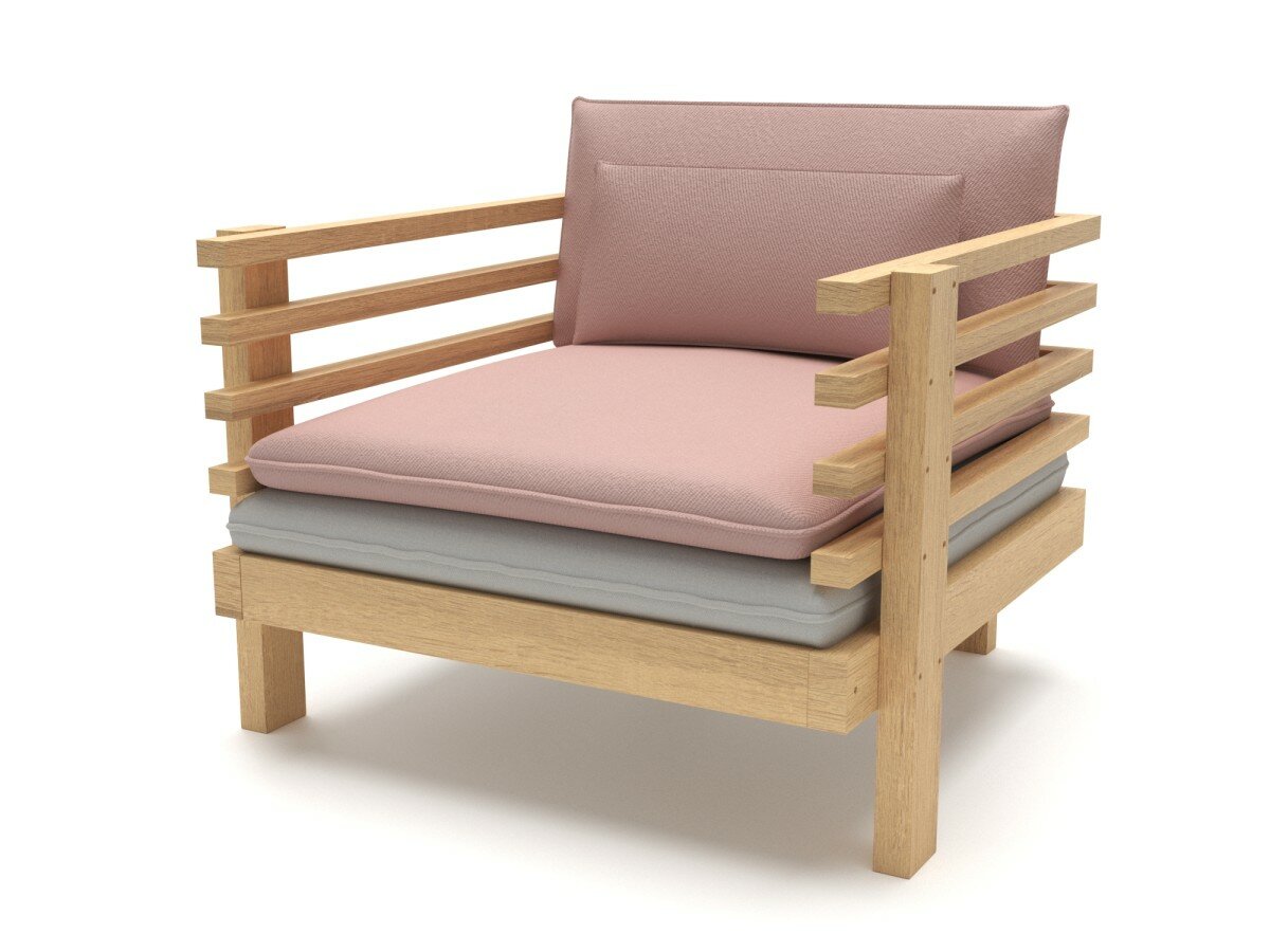 Кресло Soft Element Атлантик Rose Ash, массив дерева, на ножках