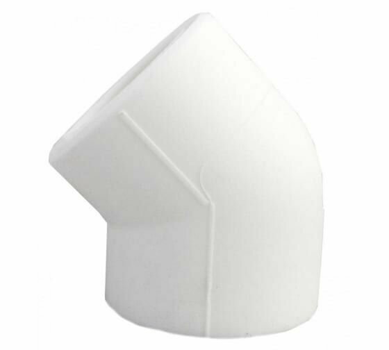 Фитинг сантехнический Valfex диаметр 75 мм, 45 градусов, полипропиленовый PPR, белый