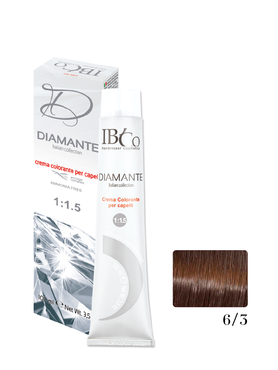 Крем-краска безаммиачная DIAMANTE AMMONIA FREE 6/3, 100 мл
