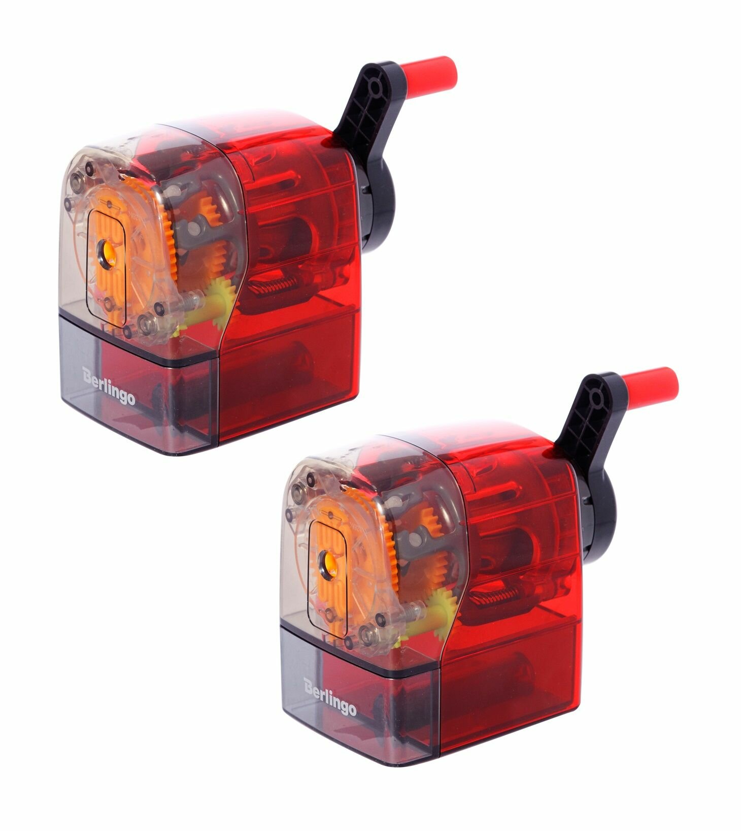 Набор из 2 шт. - Точилка механическая Berlingo "Megatop", пласт. корпус, инд. упаковка