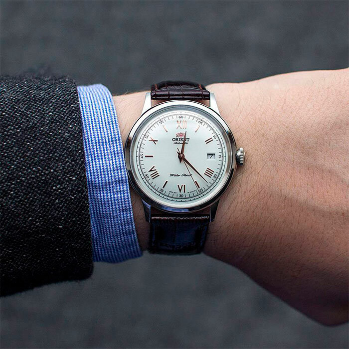 Наручные часы ORIENT Automatic, белый, серебряный, коричневый — фото 1