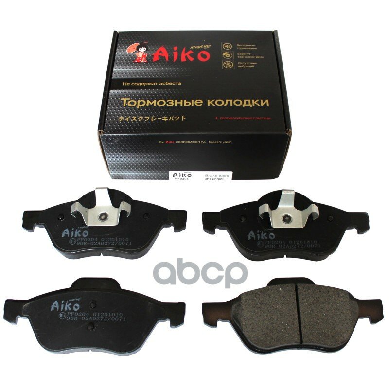 Колодки RENAULT Laguna II, Megane II (2001-2007) передние AIKO арт. PF0204