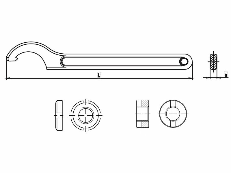 Ключ радиусный 52-55 мм IZELTAS