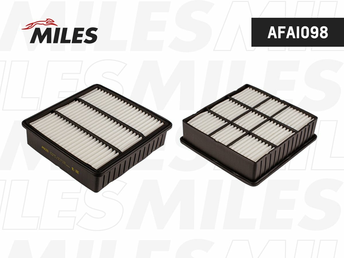 MILES Фильтр воздушный MITSUBISHI COLT/LANCER 1.3-1.6 (FILTRON AP175, MANN C2136/1, VIC A-3011) AFAI098