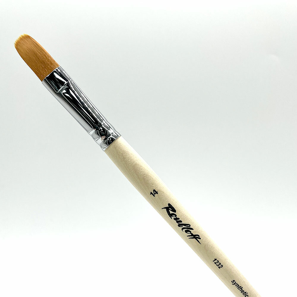 Кисть Roubloff рыжая мягкая синтетика овальная №14 серия 1232