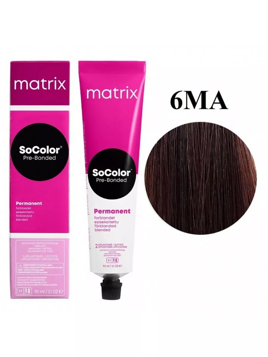 Matrix SoColor 6MA Стойкая краска для волос 90 мл
