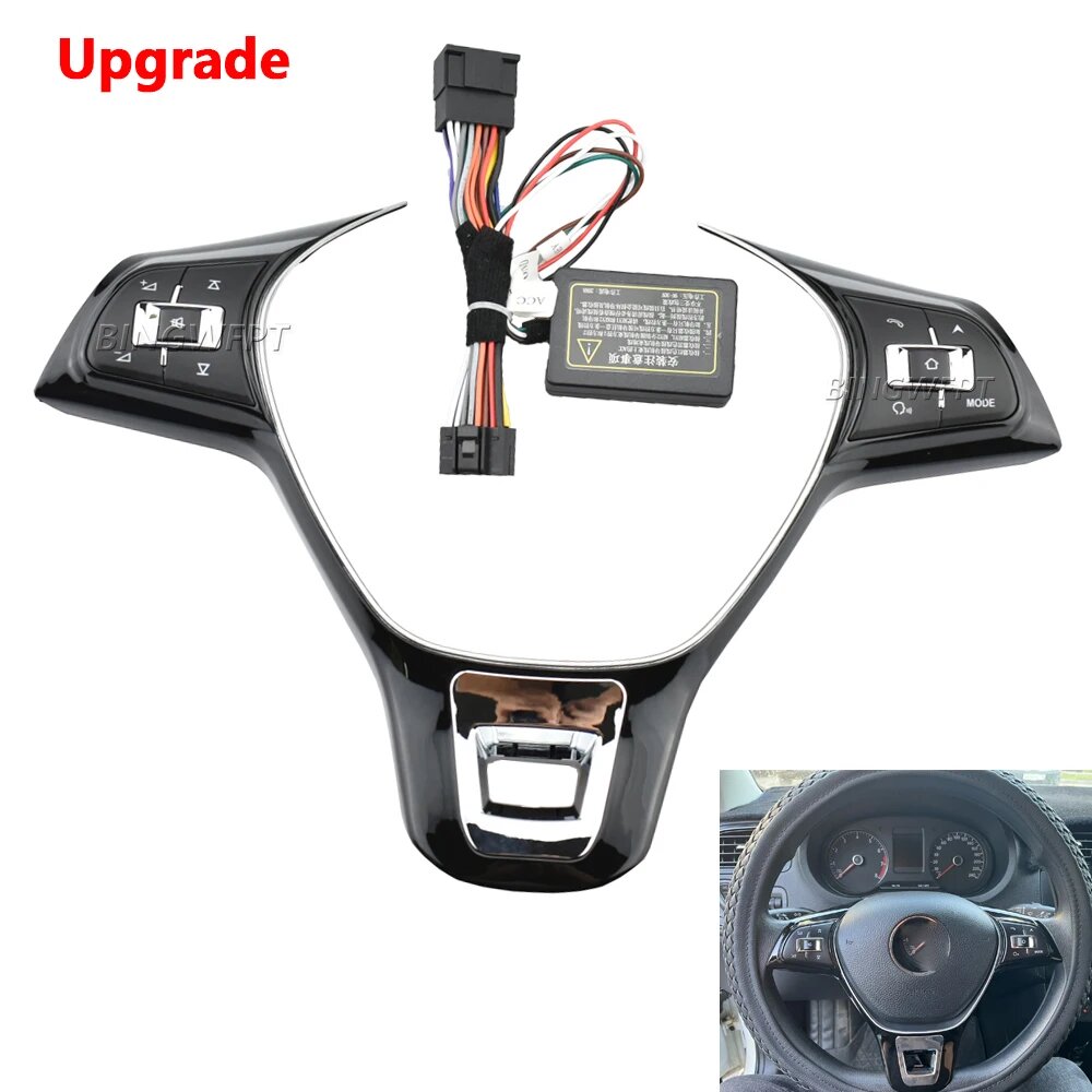 Для VW Volkswagen MK6 Golf 7 Polo 2014-2019 громкость телефона аудио переключатель многофункциональный переключатель управления рулевым колесом Style D3 Thin