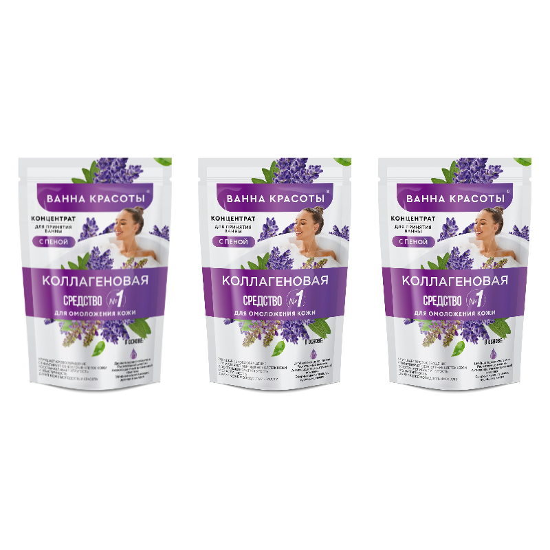 Концентрат для принятия ванны с пеной Фито Косметик Ванна красоты Коллагеновая, 250 мл, 3 шт.