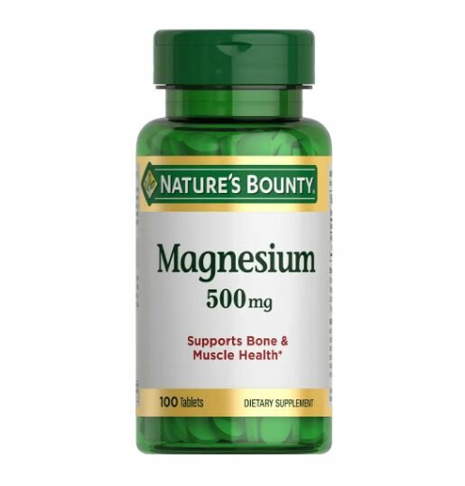 Nature's Bounty Магний - 500 мг №100 таблеток/ Нэйчес Баунти
