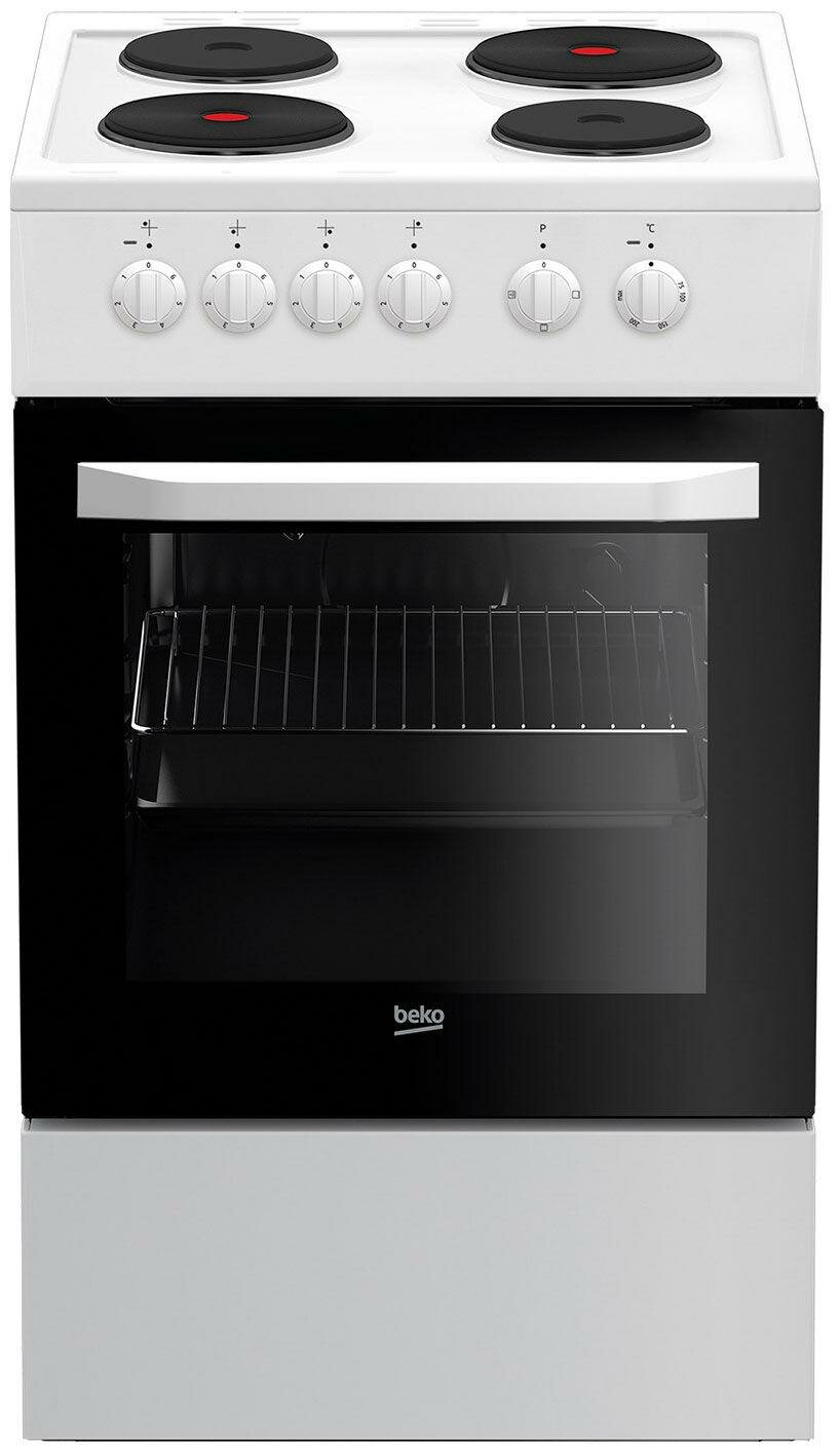 Электроплита Beko FFSS 56000 W белый, 85x50х60 см, 4 конфорки быстрого нагрева