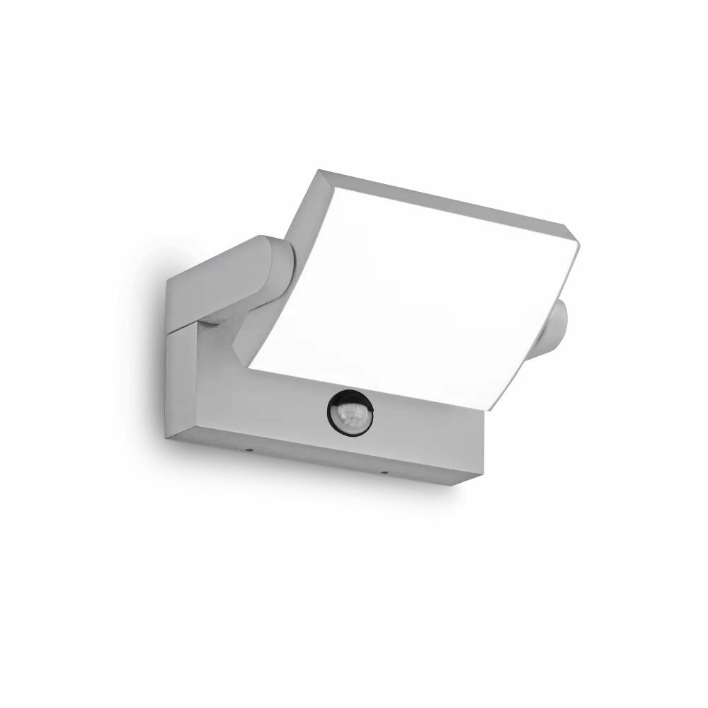 Светильник уличный настенный ideal lux Swipe АР sensor 21Вт 2000Лм 3000К IP54 LED 230В Датчик Движения Серый Алюминий 326870.