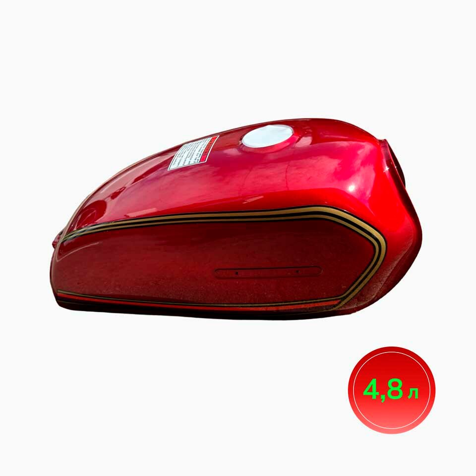 Бензобак на мопед Альфа красный