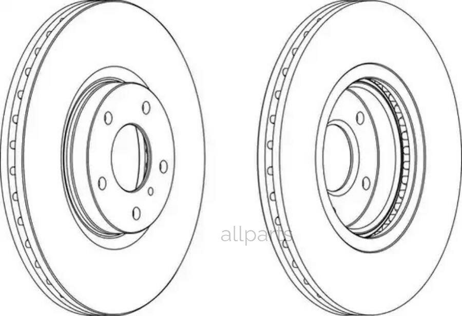 FERODO DDF1505C1 Ferodo DDF1505C-1 Диск тормозной передний 1шт.