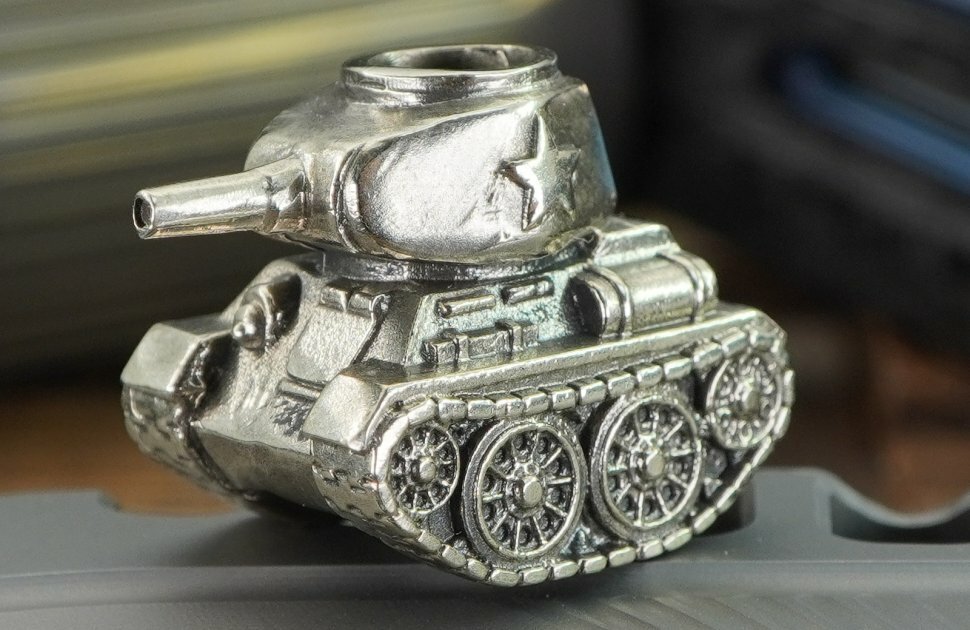 Бусина "Т-34" (мельхиор)