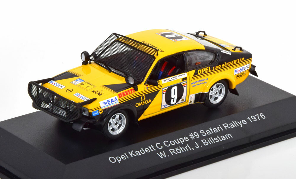 Модель коллекционная CMR Opel kadett c coupe no 9 safari rally 1976